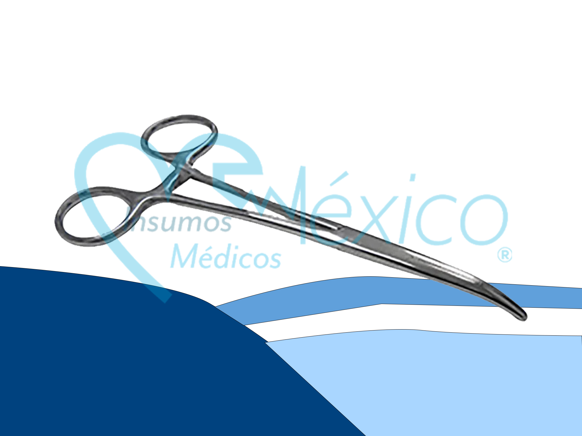 Pinza Kelly Curva - Insumos Médicos México